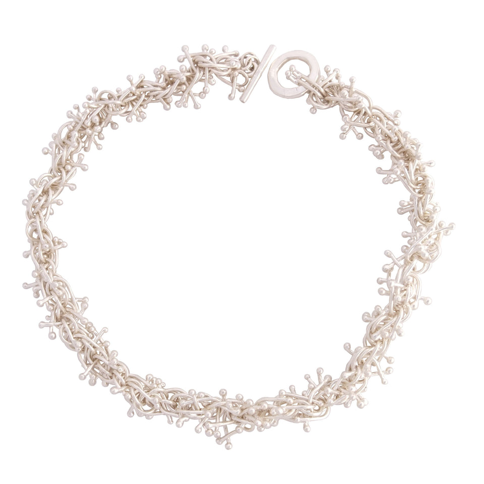 Climbing Rata Silver Necklace, by jewelry nz designer Martyn Milligan